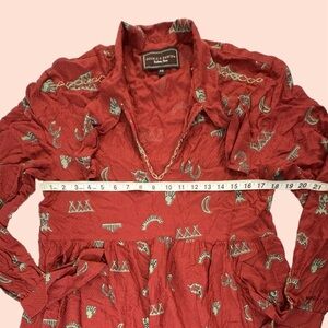 Double D Ranch | Skirts | Double D Ranch Ladies Red Tiered Western ...